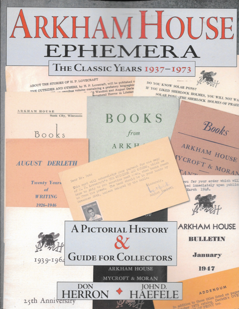 Library Addition: Arkham House Ephemera Guide « Lawrence Person's Futuramen